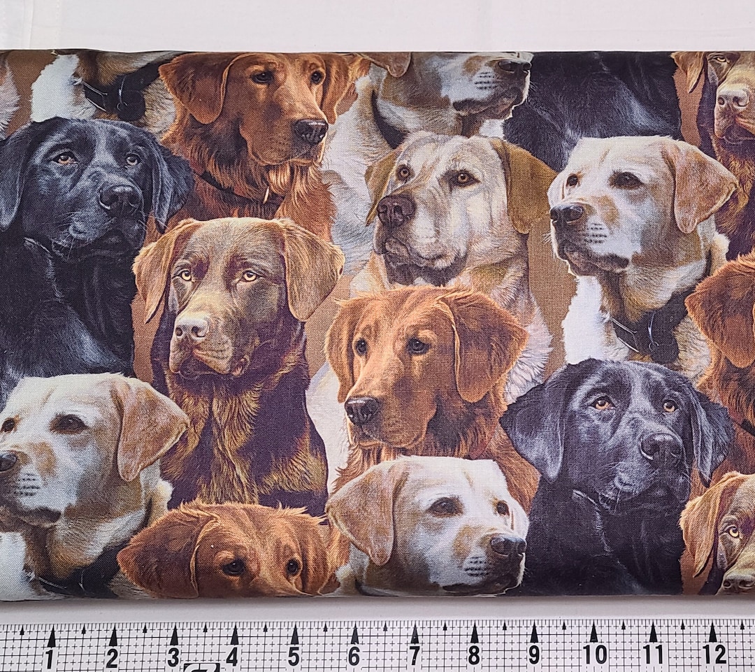 David Textiles Retrievers ML-3492-2C Fabric by the Yard//piece - Etsy