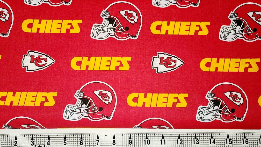 Fabric Traditions Kansas City Chiefs Fabric by the Yard//piece - Etsy