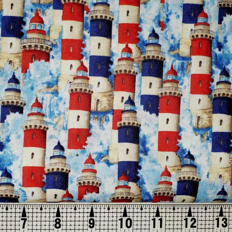 Lighthouses Fabric - Etsy
