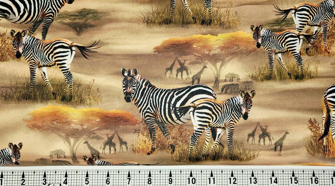 Quilting Treasures Zebra Sunset 1649-29238-A Fabric by the Yard//piece - Etsy