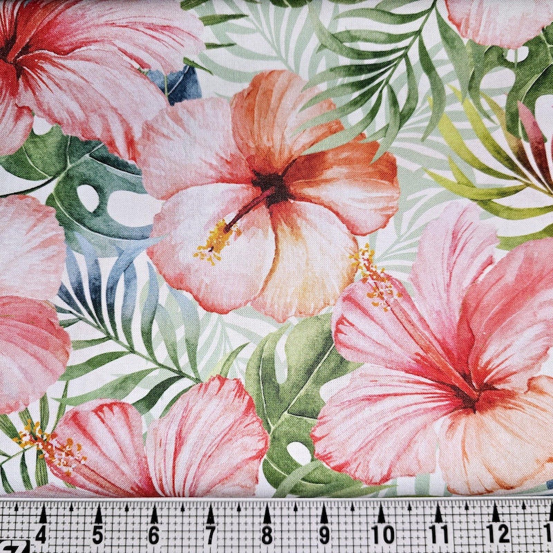 Tropical Hibiscus Fabric - Etsy