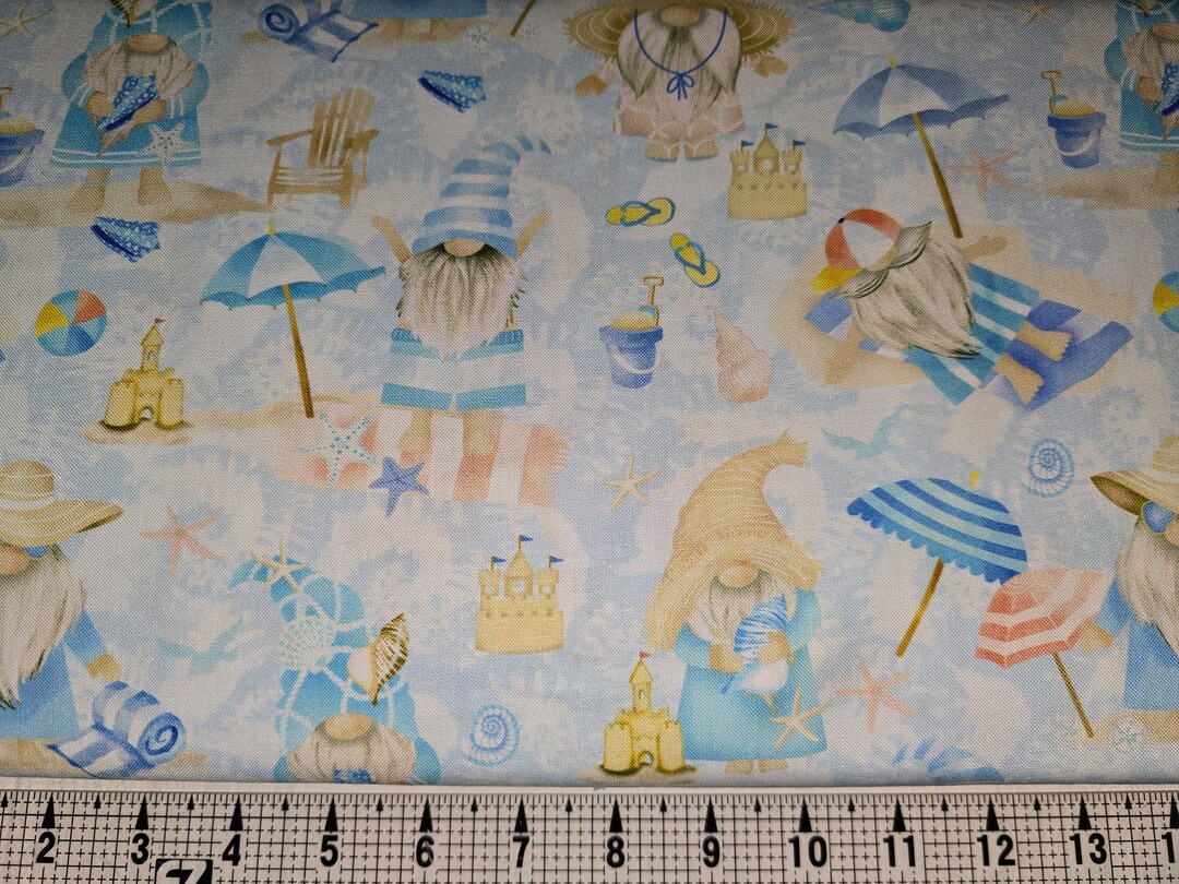 Timeless Treasures Beach Gnomes CD3017 Fabric by the Yard//piece - Etsy