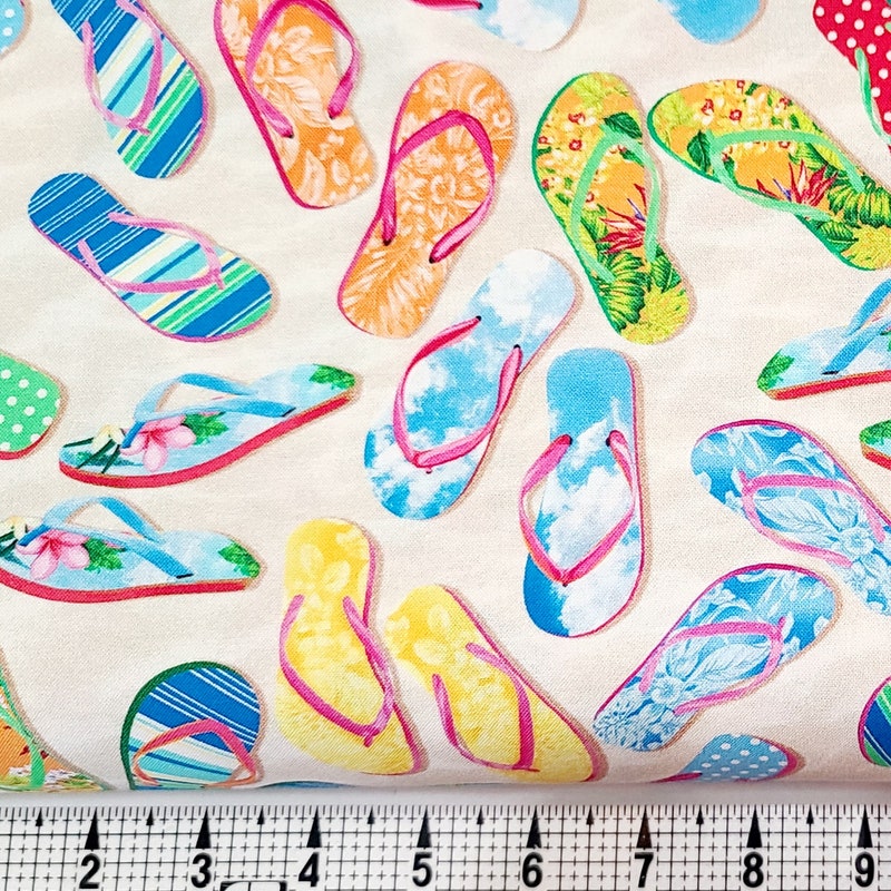 Flip Flops Fabric - Etsy