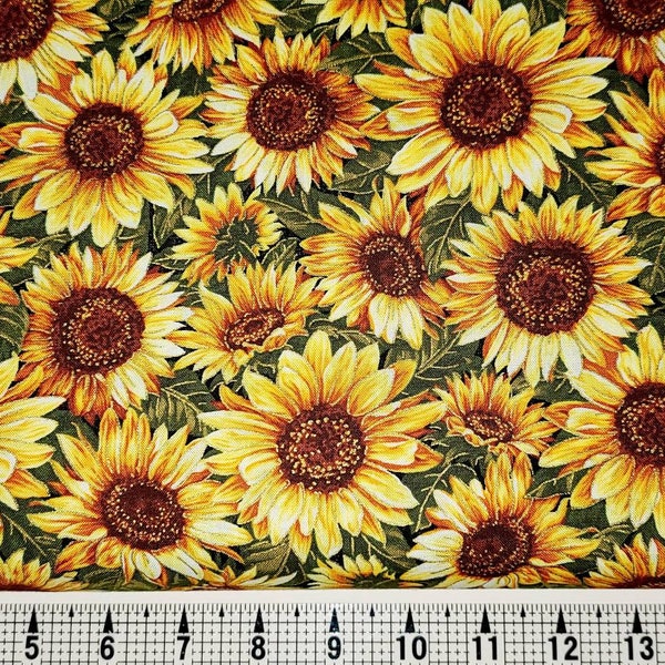 Sunflower Fabric by the Yard - Etsy