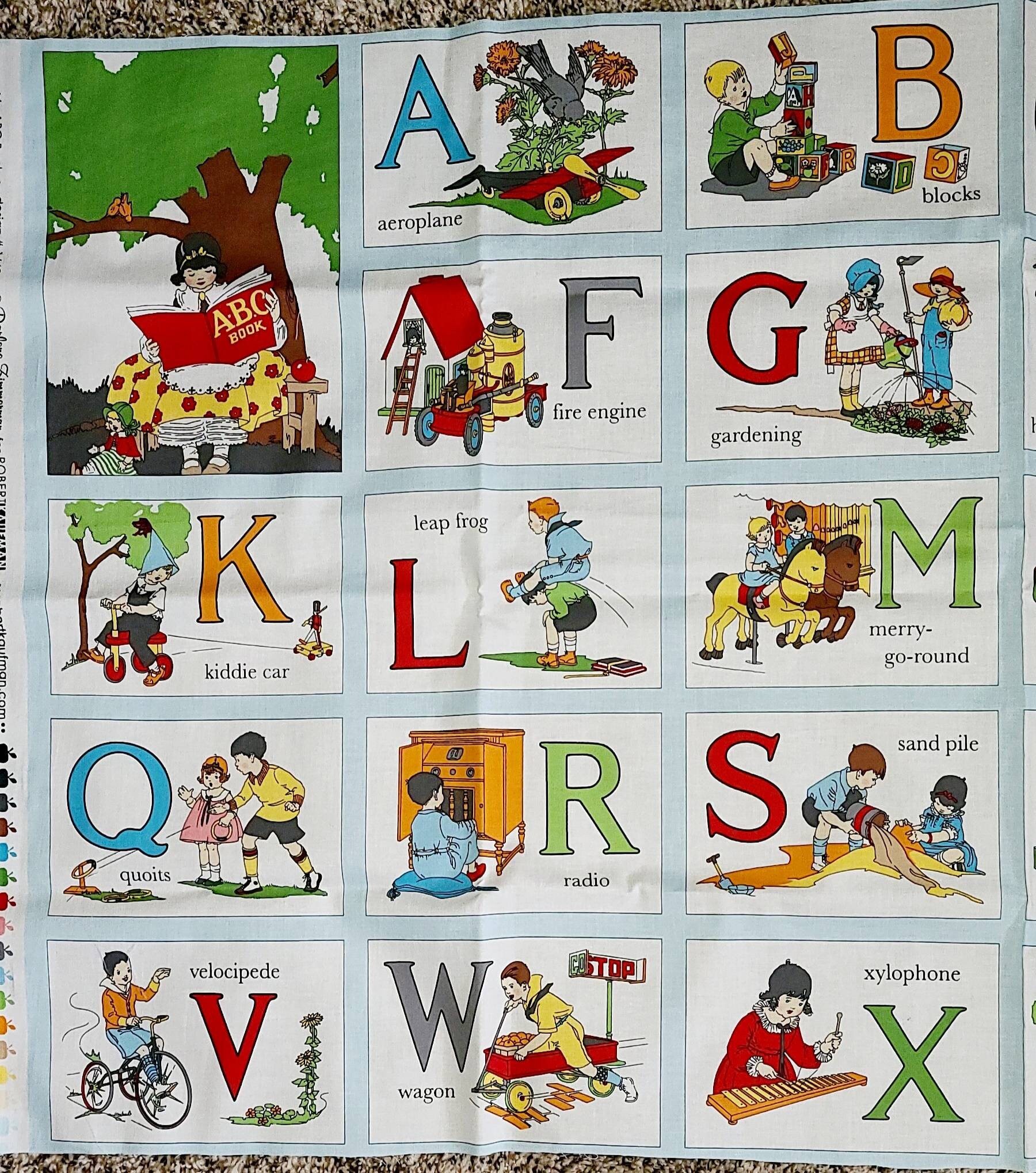 Robert Kaufman My ABC Book 16624 Fabric by the Panel 24 - Etsy