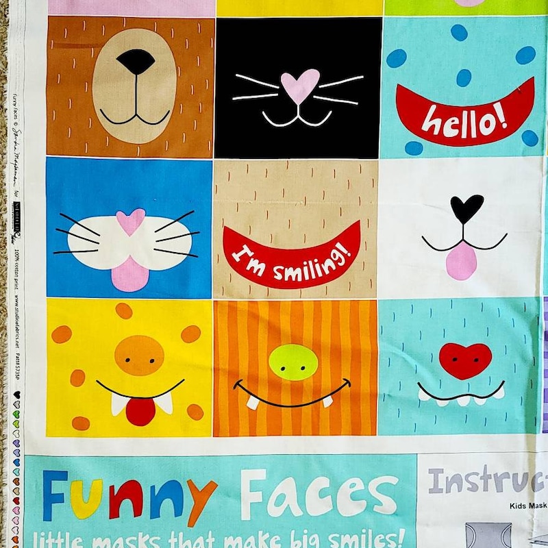 Funny Face Mask Kids - Etsy