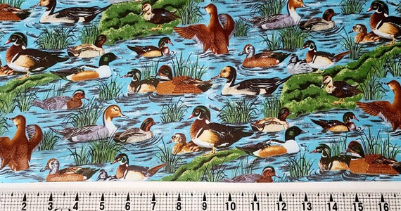 Ducks in a Pond Fabric by the Yard/piece - Etsy