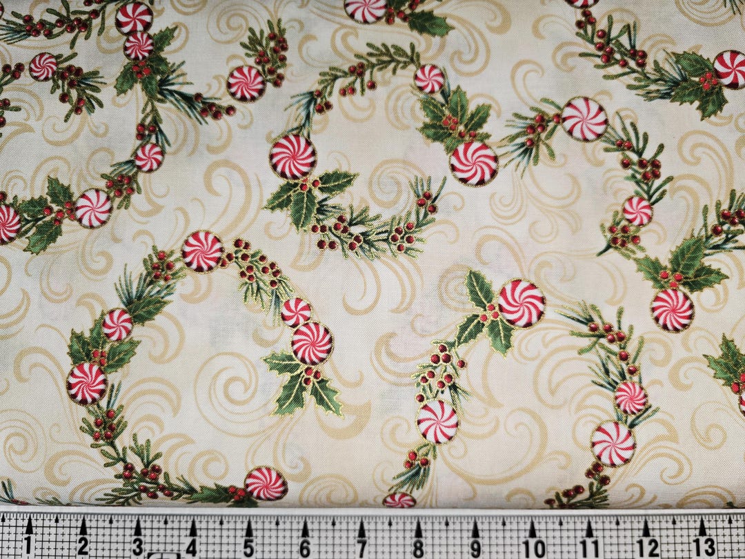 Robert Kaufman Peppermint Candies Vanilla 22947-85 Fabric by the Yard ...