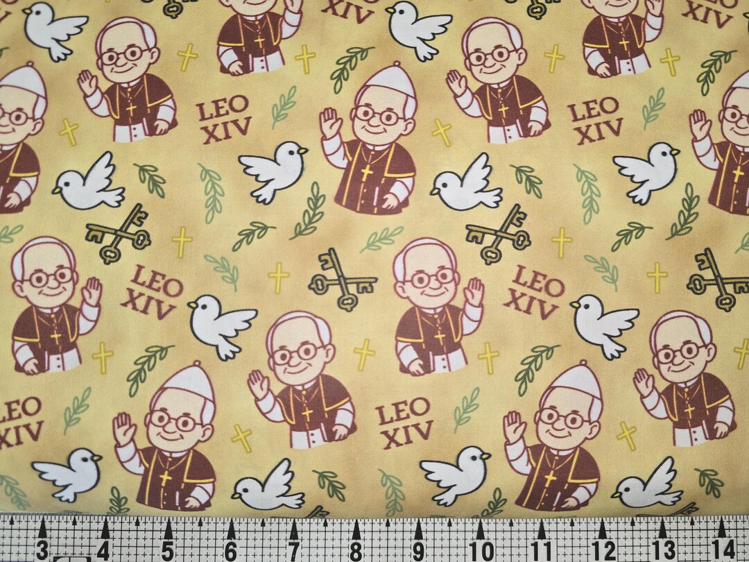 Paintbrush Studio Holy Wave Pope Leo XIV 120-6041 Fabric by the Yard ...