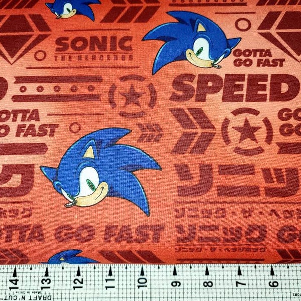 Sonic the Hedgehog Fabric - Etsy