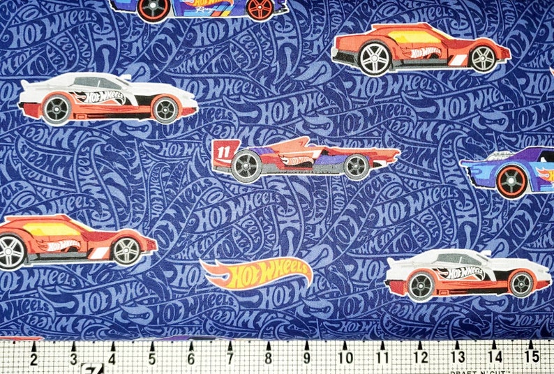 Riley Blake Hot Wheels Navy C9750 Fabric by the Yard/piece | Etsy