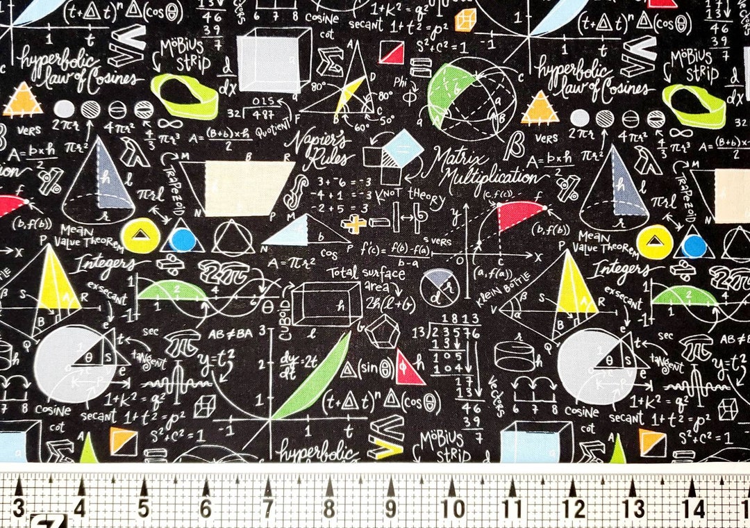 Timeless Treasures Math Calculations C1425 Fabric by the Yard//piece - Etsy