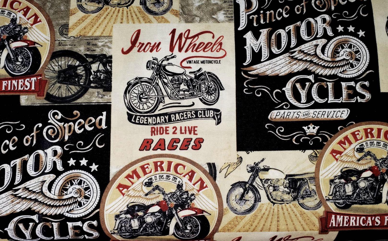 Timeless Treasures Motorcycle C8049/CD8049 Fabric by the Yard//piece - Etsy