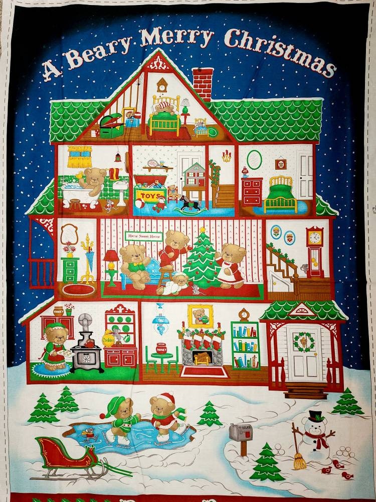 Quilting Treasures Beary Merry Christmas Countdown-to-christmas or ...