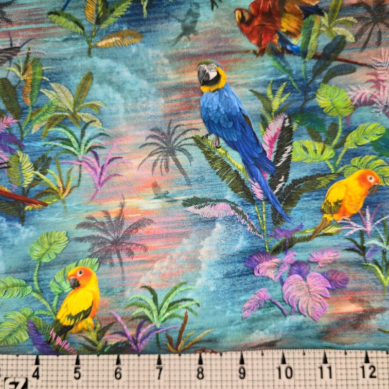 Fabric Parrots Yard - Etsy