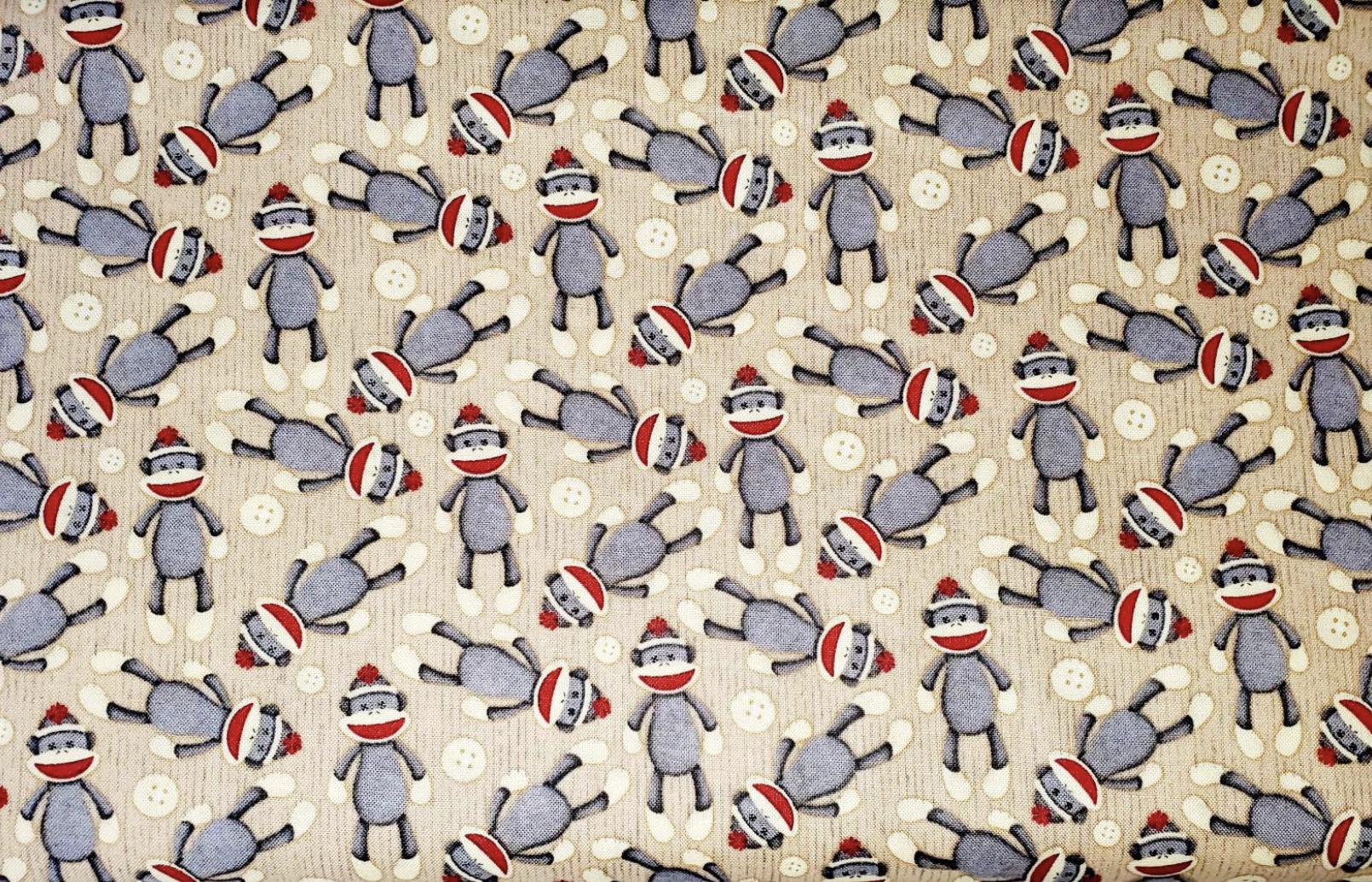 Brother Sister Design Sock Monkey 233114 Fabric by the Yard//piece - Etsy