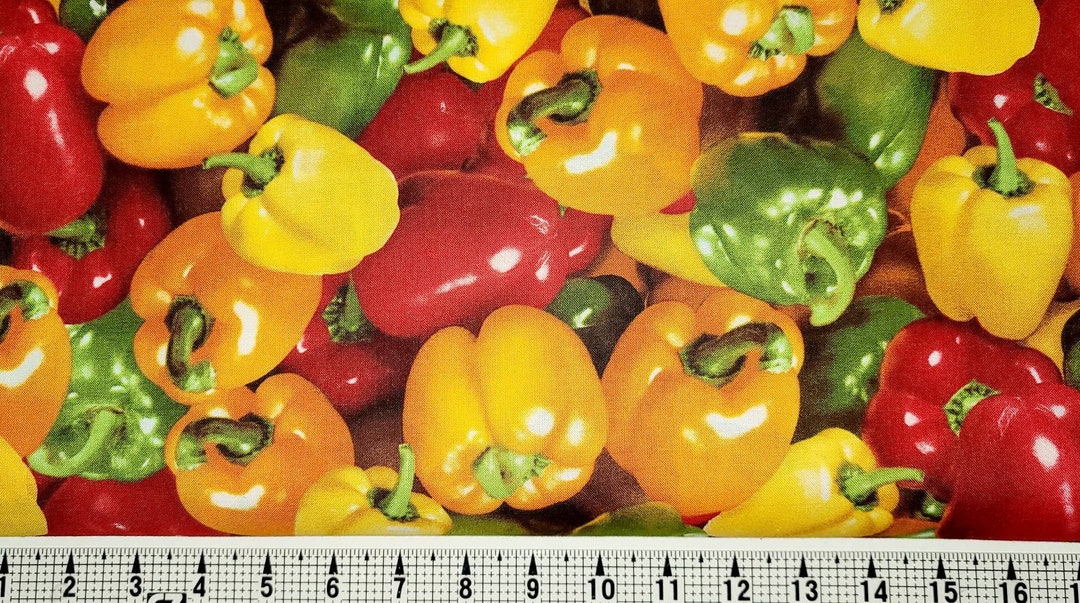 RJR Fabrics Assorted Peppers 0884 Fabric by the Yard//piece - Etsy