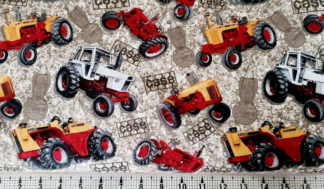 Case/ih Tractor on Brown 10320 Fabric by the Yard//piece - Etsy