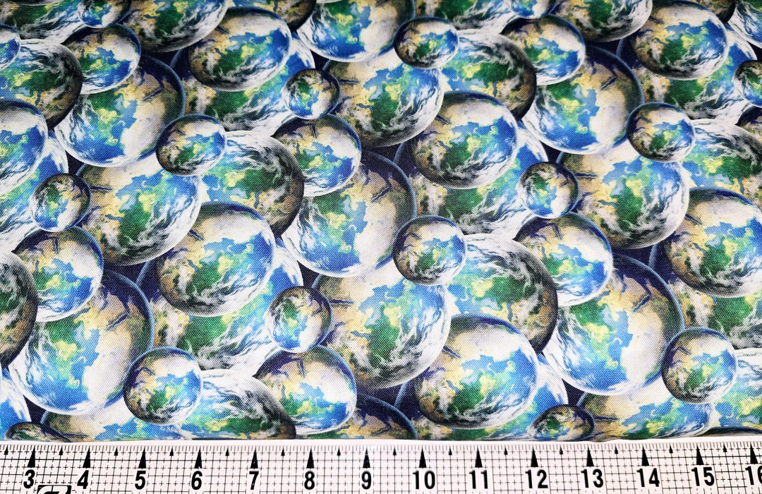 3 Wishes Fabrics Final Frontier Planets 21509 Fabric by the Yard//piece - Etsy