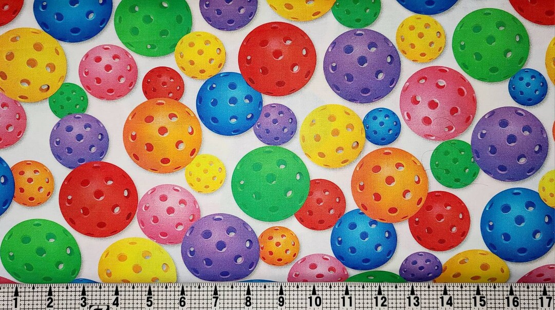 Quilting Treasures Pickleball on White 1649-29637-Z Fabric by the Yard ...