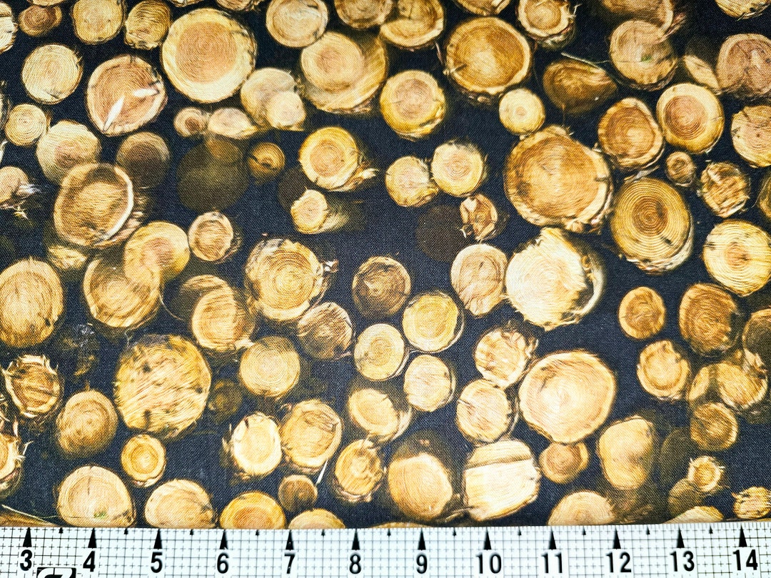David Textiles Lumber/logs Fabric by the Yard//piece - Etsy