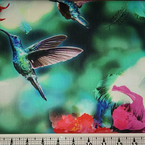 Hummingbird Fabric - Etsy