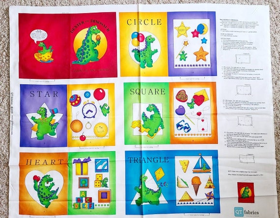 Quilting Treasures Dexter the Dinosaur Learns Shapes Book | Etsy