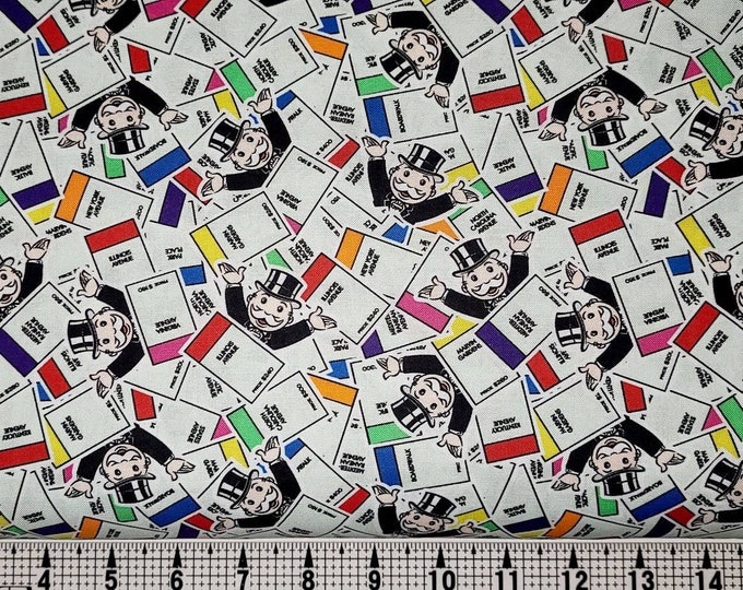 Camelot Fabrics Monopoly Property Card Toss 95070325-01 Fabric by the ...