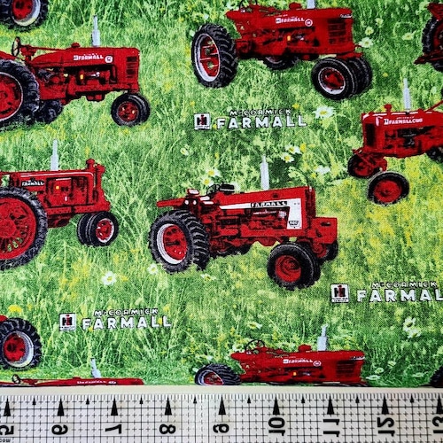 Print Concepts Winter Farmall Tractor 10185 Fabric by the - Etsy