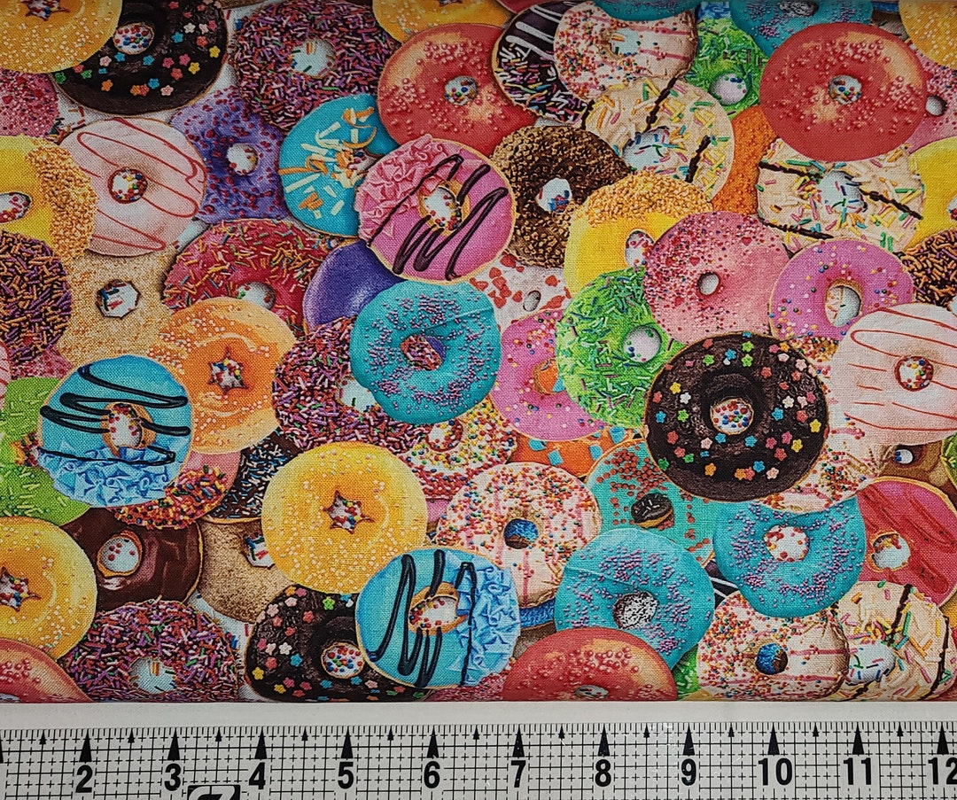 ATXD Fabrics Donut Party D74165 Fabric by the Yard//piece - Etsy