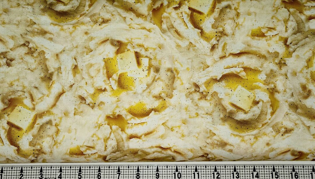 Robert Kaufman Mashed Potatoes With Butter 21535 Fabric by the Yard ...