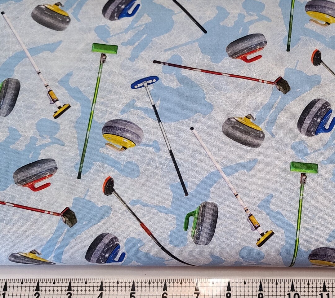Elizabeth Studios Sports Curling 688 Fabric by the Yard//piece - Etsy