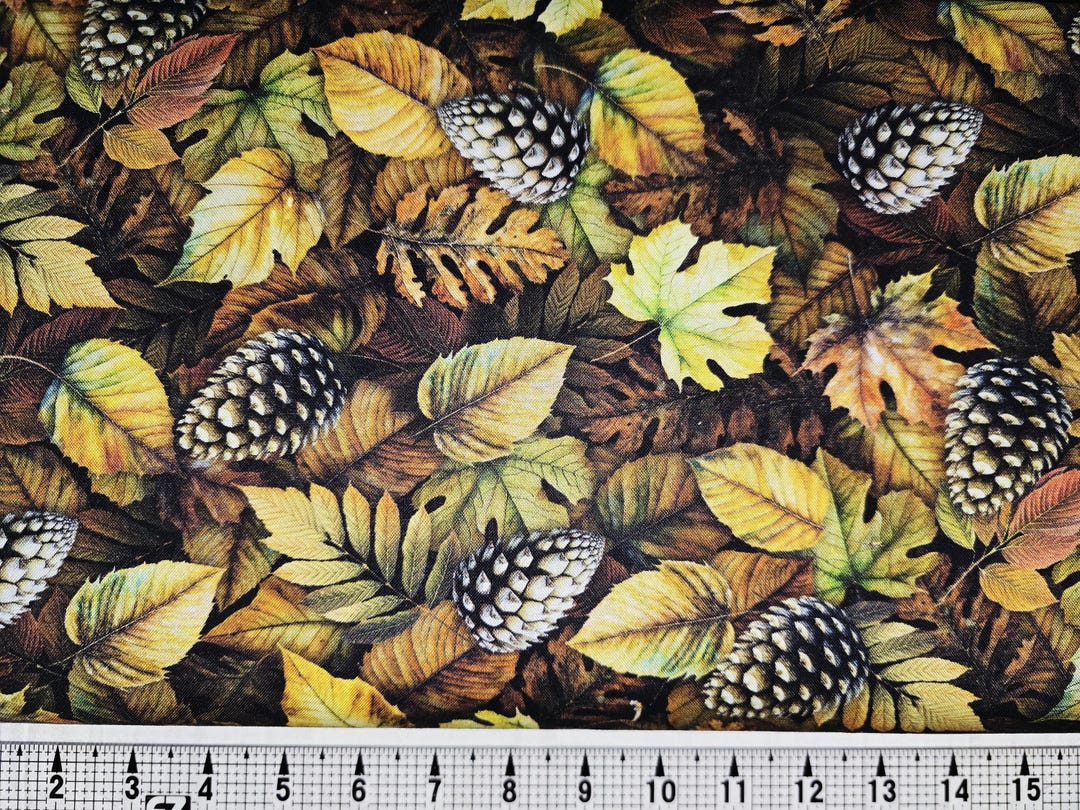 Timeless Treasures Autumn Packed Fall Leaves CD2637 Fabric by the Yard ...