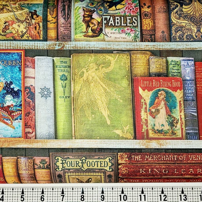 Library Book Fabric - Etsy