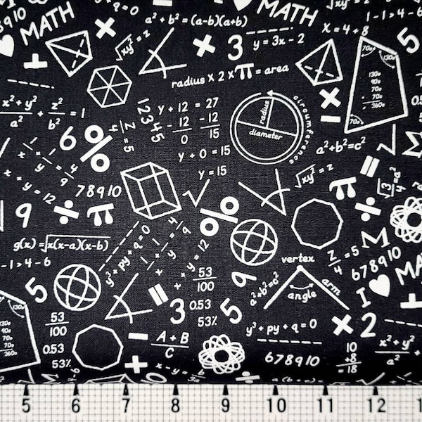 Math Fabric - Etsy
