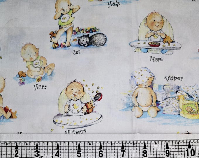Elizabeth Studios Cute Babies Fabric by the Yard///piece - Etsy
