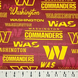 Fabric Traditions NFL Washington Commanders Fabric by the Yard//piece ...