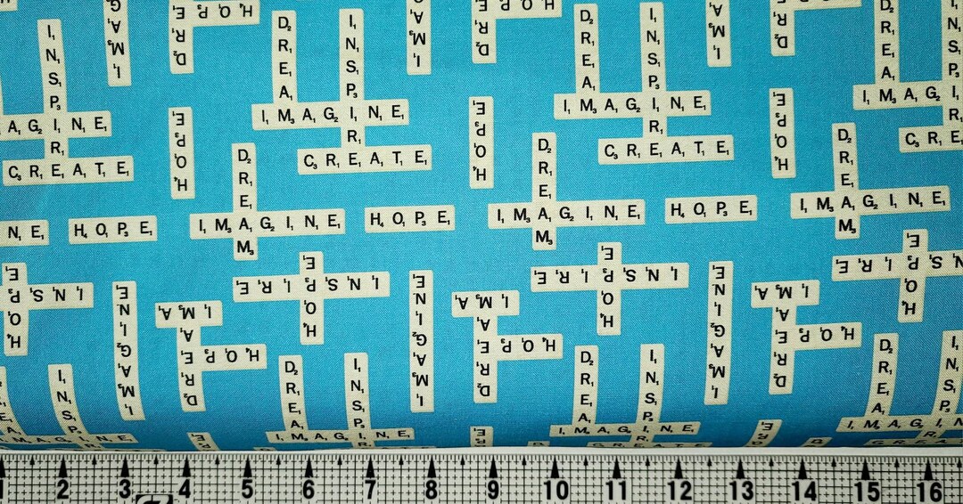 Camelot Fabrics Scrabble Find the Word 95070323-02 Fabric by the Yard ...