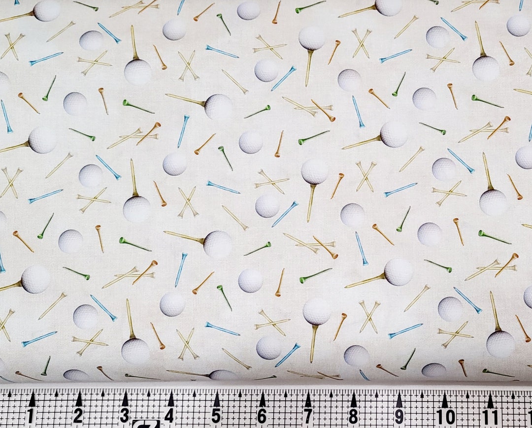Clothworks Fabrics Fore Golf Balls and Tees Y3750-11 Fabric by the Yard ...