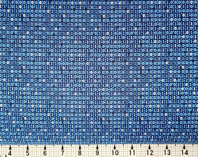 Studio E Fabrics Disco Tech Binary Numbers on Navy 6931 Fabric by the ...