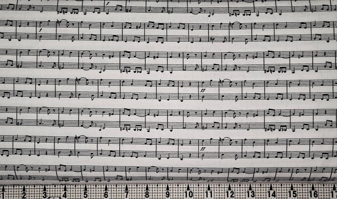 Brother Sister Design Sheet Music B89-AHE-P01 Fabric by the Yard//piece ...