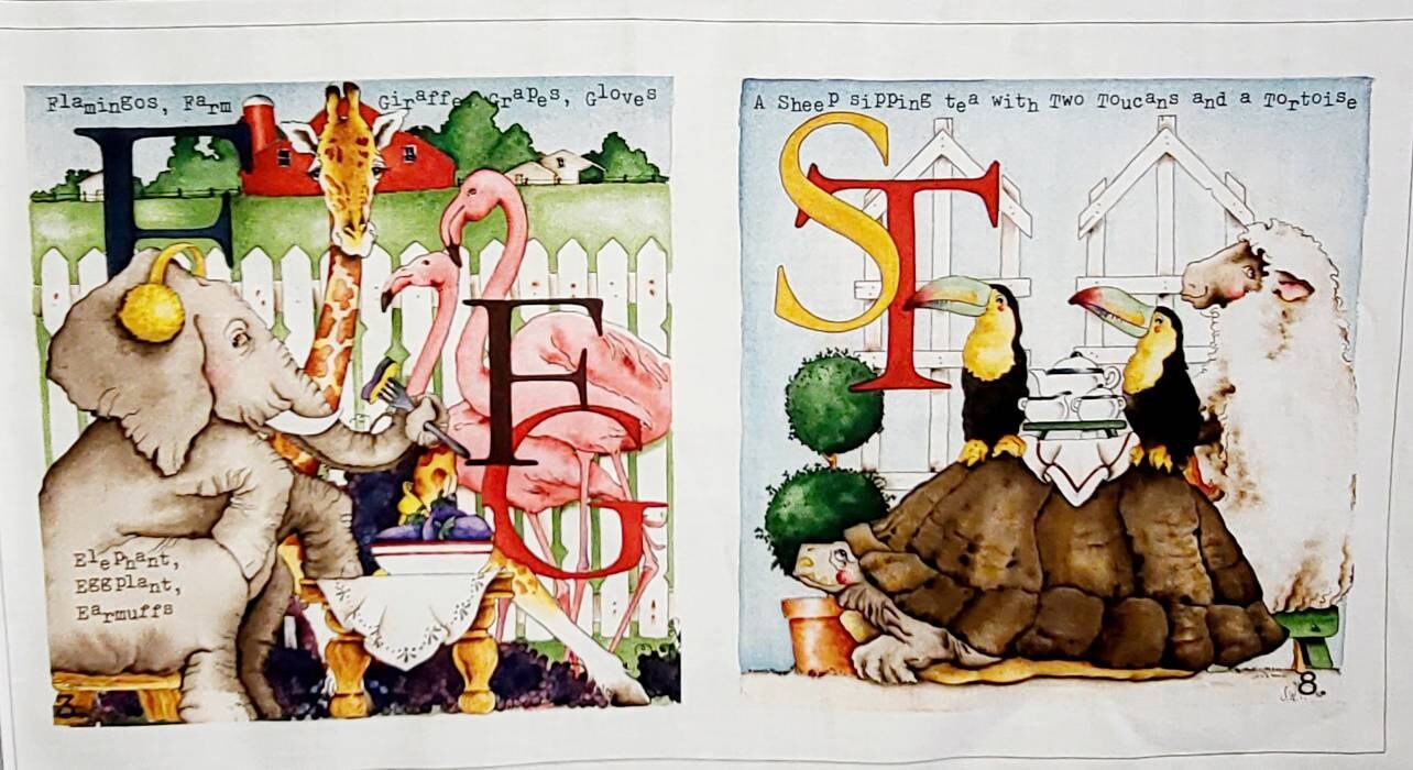 Riley Blake Hungry Animal Alphabet Book P10189R Fabric by the Panel - Etsy