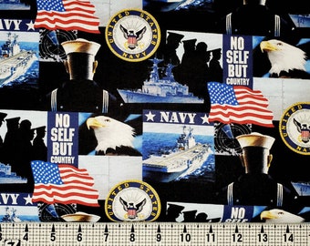 Navy Logo Fabric | Etsy