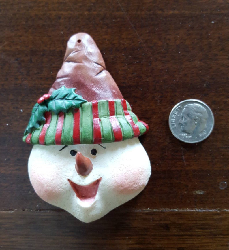 Resin Snowman Ornaments With Hats Lot of 6 Flat Backs - Etsy