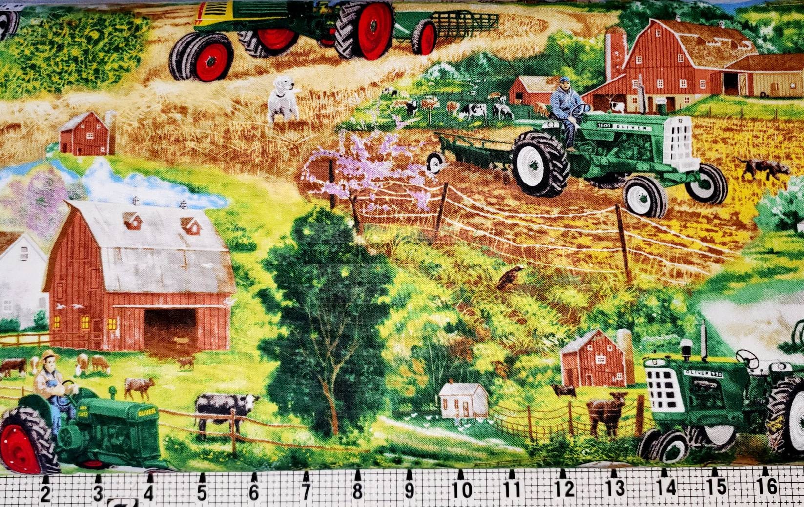 Oliver Tractor Fabric - Etsy