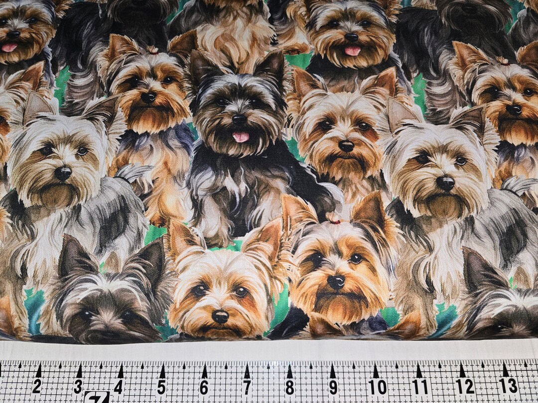David Textiles Yorkies DX-4814-3C Fabric by the Yard//piece - Etsy
