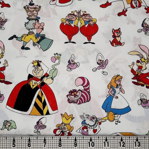 Alice in Wonderland Fabric - Etsy