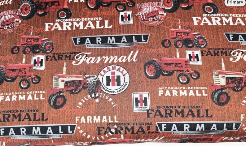 Sykel Enterprises Farmall Tractor Combos 10542 Red Fabric by the Yard ...