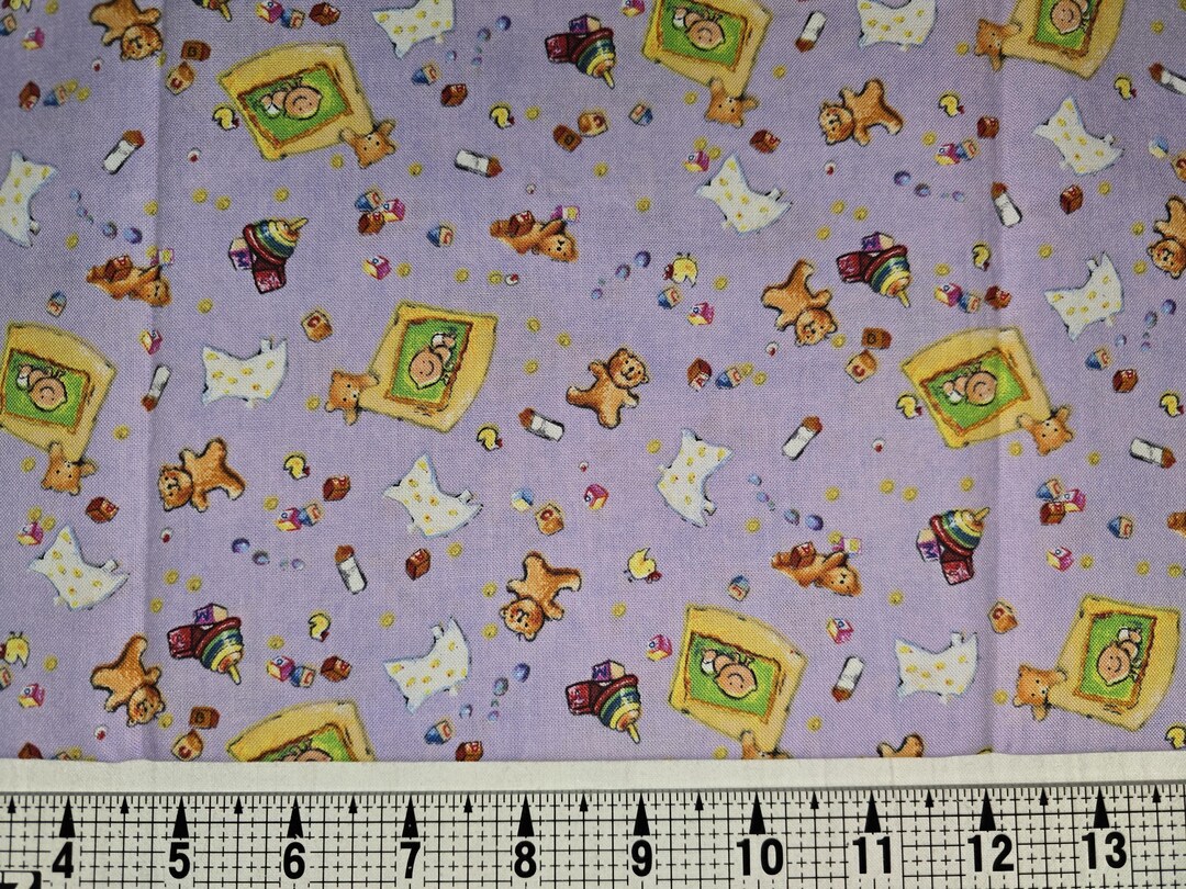 Elizabeth Studios Cute Babies on Lilac Fabric by the Yard///piece - Etsy
