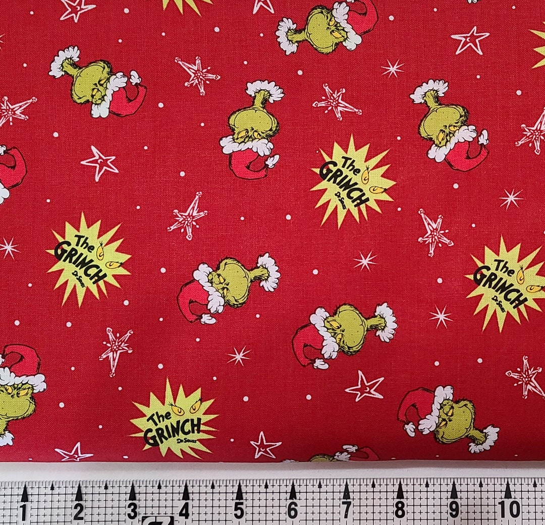 Robert Kaufman How the Grinch Stole Christmas 75148 Fabric by the Yard ...